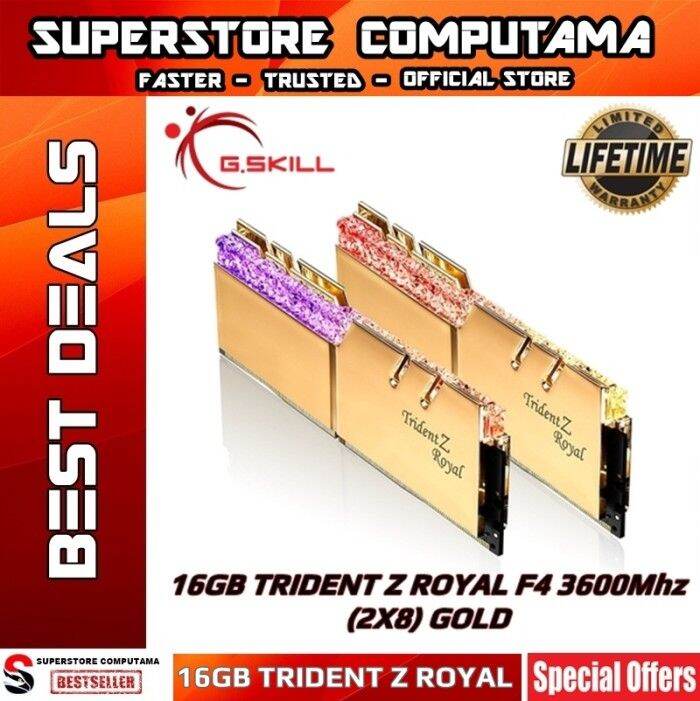 RAM G.Skill Trident Z Royal DDR4 16GB 3600Mhz -F4-3600C16D-16GTRG ...