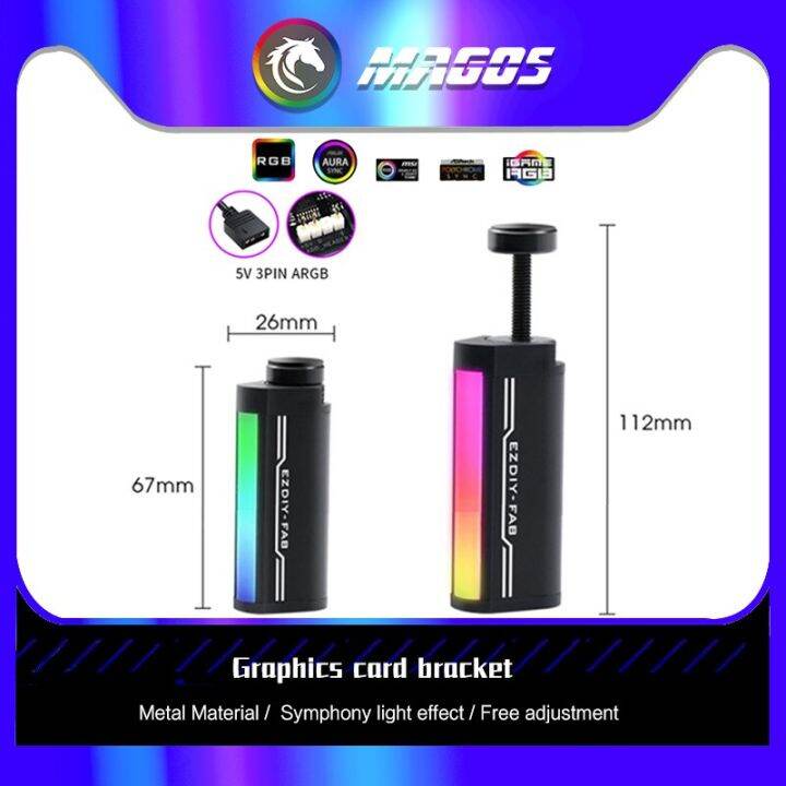 Graphics Card GPU Holder Support Adjustable Telescopic Rotary Screw ...