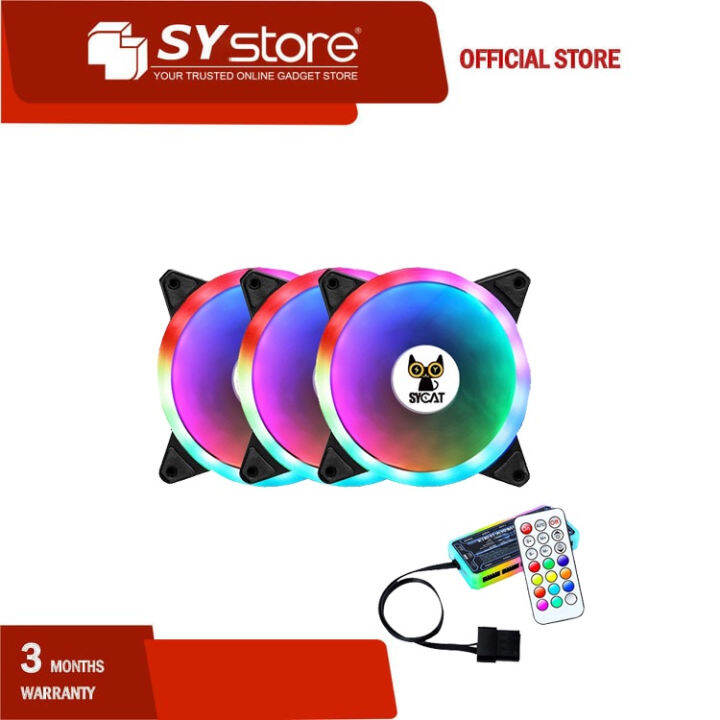 ♨NEW SYCAT 6PIN S10S11S14S15 Solo Fan CPU Fan Gaming RGB Fan PC Fan ...