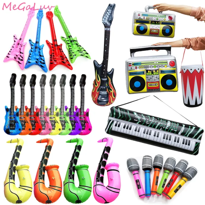 Inflatables Guitar Saxophone Microphone Balloons Children Birthday ...