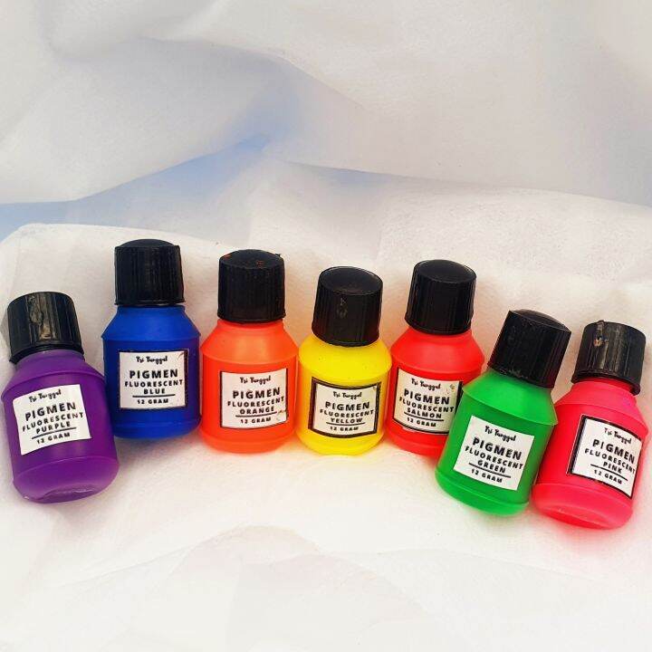 Pigmen Mini 12 gr Pewarna Sablon Fluorescent Cat Tembok Berbagai Varian ...