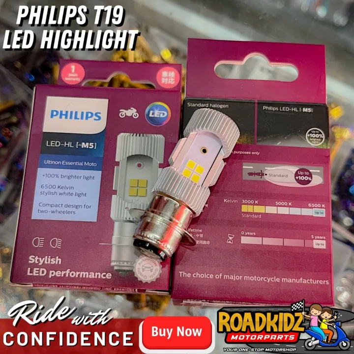 PHILIPS LED HEADLIGHT BULB T19 1LEG - battery operated | Lazada PH