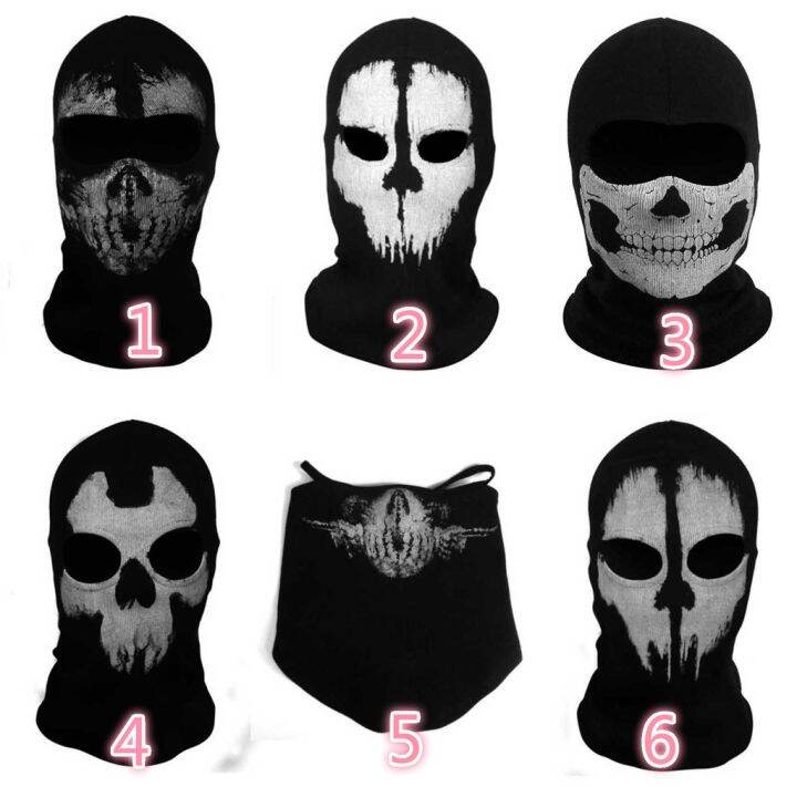 Call of Duty 10 Ghost Balaclava หน้ากากไหมพรม แบบนิ่ม สําหรับขี่รถ ...