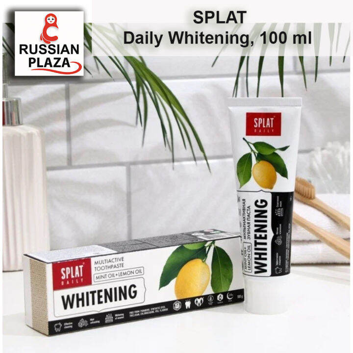 ยาสีฟัน SPLAT Daily Whitening toothpaste ยาสีฟันฟอกสีฟันให้ขาวสะอาด ...