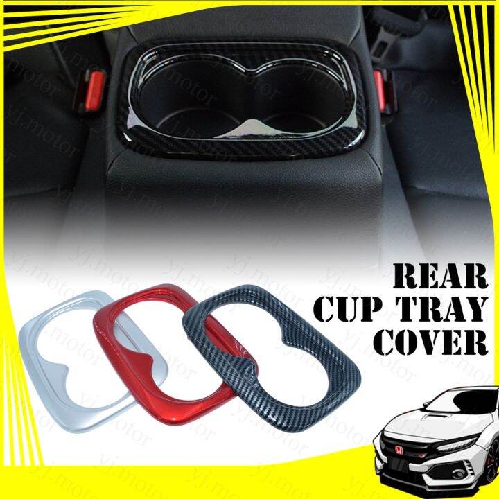 Xuming For 2016 - 2020 Honda Civic FC Rear Cup Tray Cover Rear Seat ...
