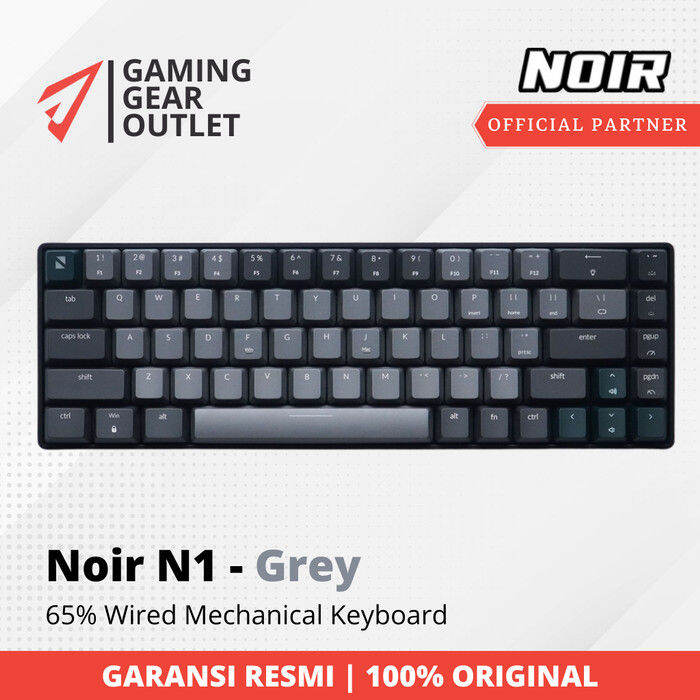 Noir N1 - 65% Wired Mechanical Keyboard (Grey) | Lazada Indonesia