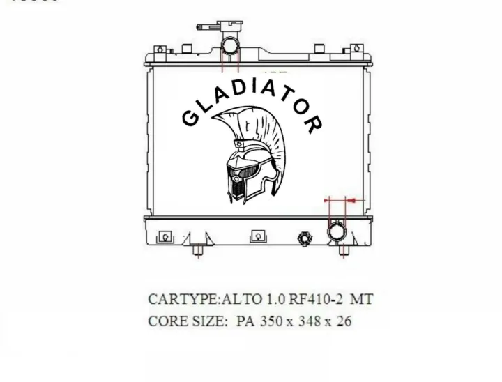 RADIATOR ASSEMBLY ( 17700-79F02 ) SUZUKI ALTO 1.0 / KF410 MANUAL ...