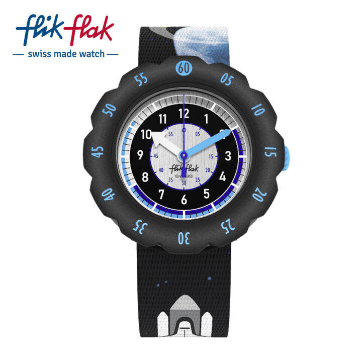 Flik Flak MOON AND BACK FPSP057 Black Fabric Strap Watch | Lazada PH