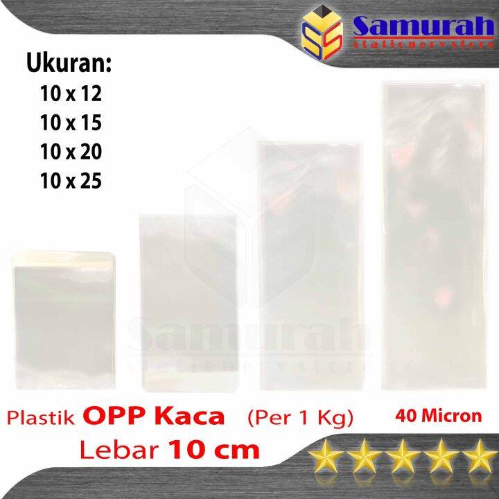 Plastik OPP Kaca Lebar 10 x 12 cm Bening / Plastic Souvenir Ukuran ...