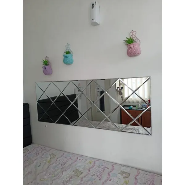 Kaca cermin custom 100 x 100 cm - cermin wajik bevel - Cermin Bevel ...