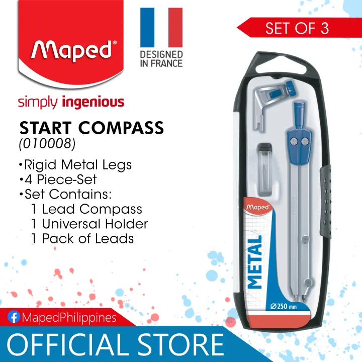 MAPED Start Compass | 3-piece Set | 197512 | School Compass Set | Lazada PH
