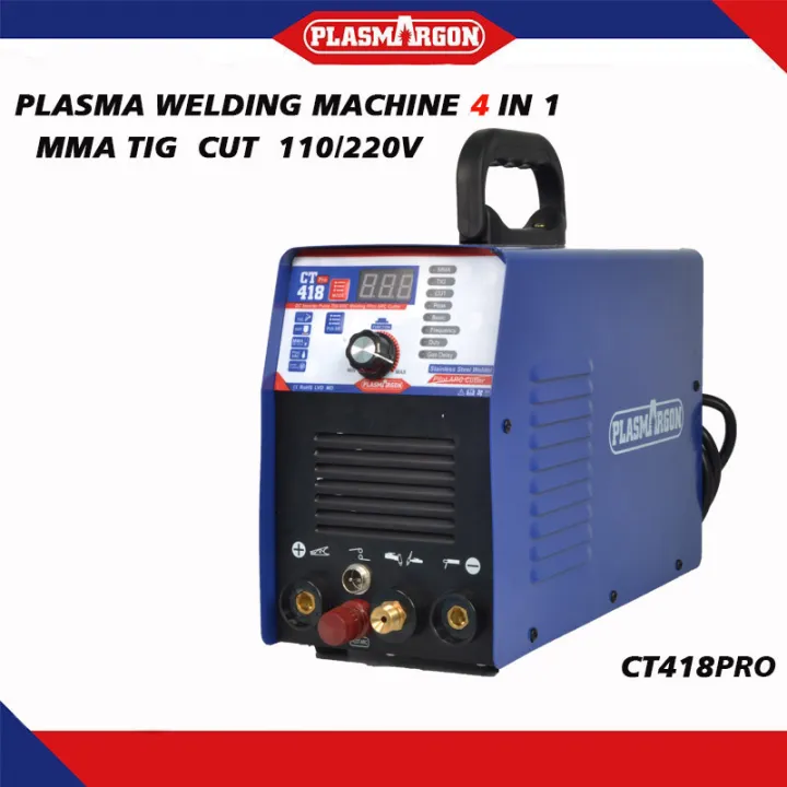 Tig Welder Air Plasma Cutter CT418 Pro 160A IGBT Inverter Pulse TIG CUT MMA Pilot Arc 4 IN 1 ...
