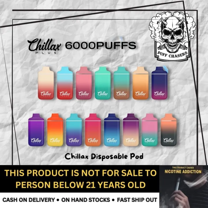 {Legit} Chillax Plus 6000 Puffs Menthol and Tobacco Edition 5 Nicotine ...