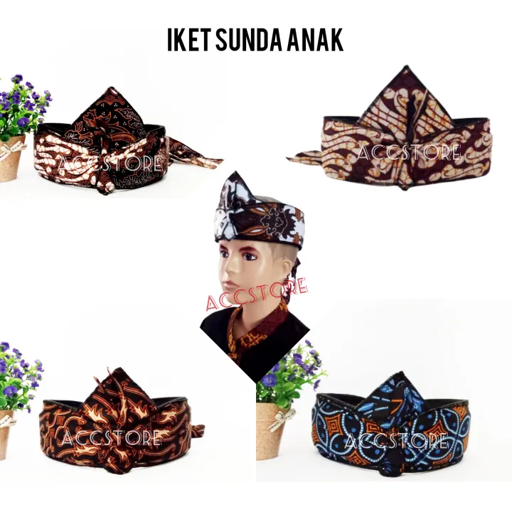Iket Sunda Anak Iket Model Bolong Anak-anak Blangkon Anak Iket Sunda Tradisional | Lazada Indonesia