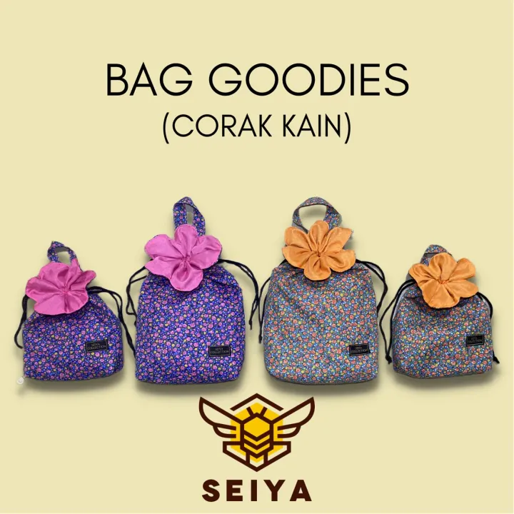 (Pemborong) Bag Goodies Bunga Corak Tali Sesuai Untuk Hadiah Majlis ...