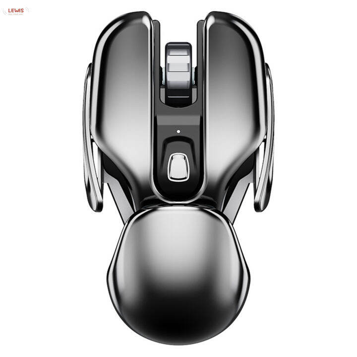 Lewis Wireless Ergonomics Metal Mouse Portable Rechargeable Quiet Mouse ...
