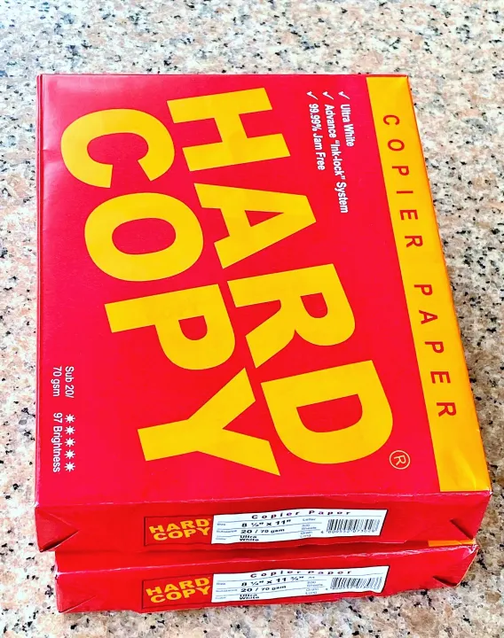 HARD COPY PAPER/SHORT / 1 Ream (500 Sheets) Substance 20, 70 gsm ...