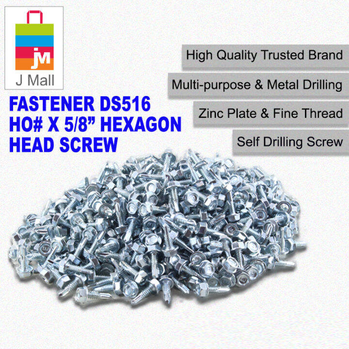 J MALL MK FASTENER DS516 HO10# x5/8INCH HEXAGON HEAD SCREW SELF DRILL ...
