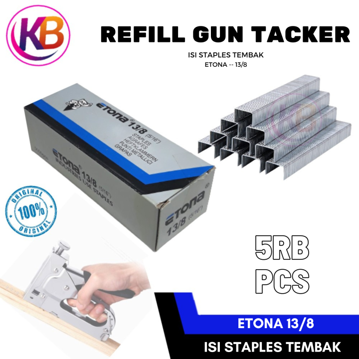 Isi Staples Etona No 13/8 - Isi Staplers Tembak - Refill Gun Tacker - 1 ...