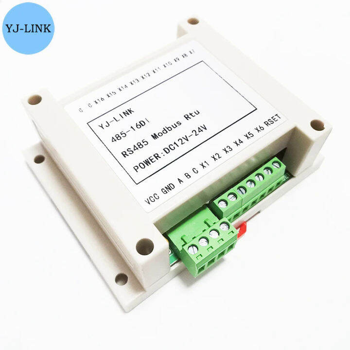 DC 12V 24V 485-16DI 16-channel Digital Isolated Input RS485 Modbus Rtu Module PNP NPN Switch ...