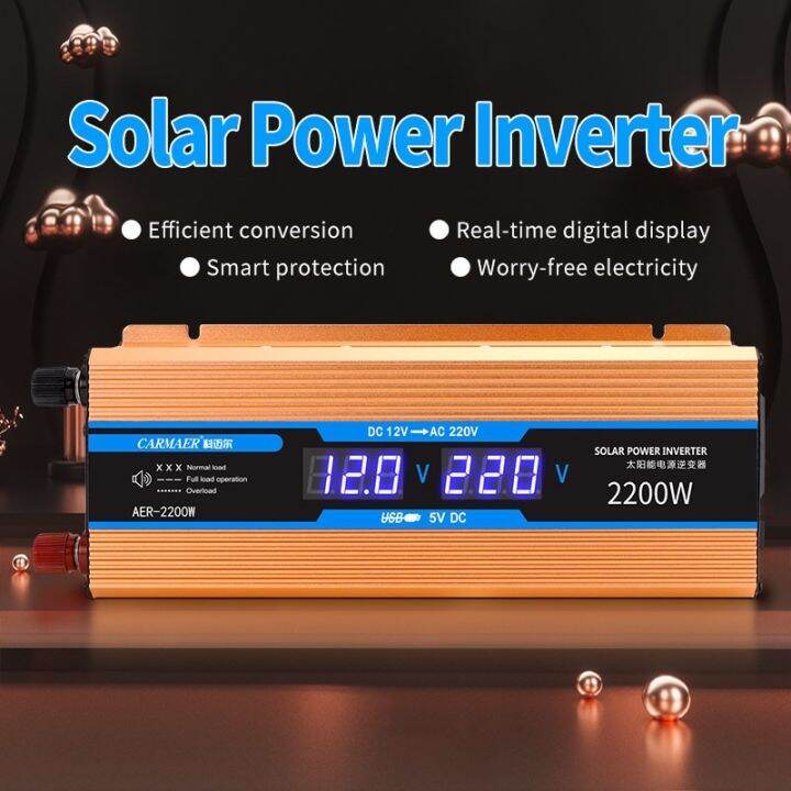 500w solar inverter 12v to 220v pure sine wave inverter power inverter ...