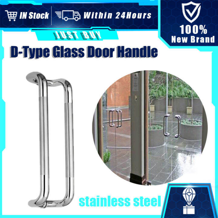 Stainless steel 304 D Type Glass Door Handle 300MM Single Side for ...