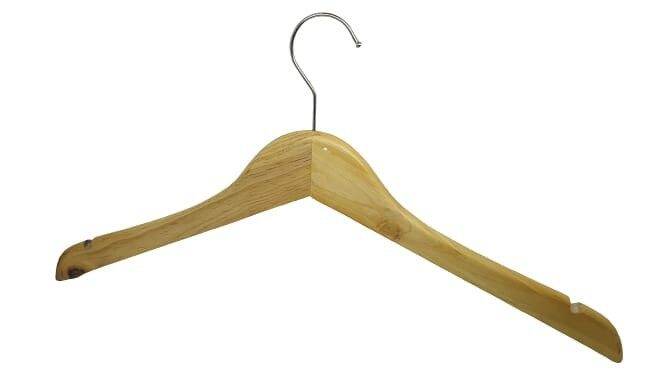 HANGER KAYU / WOOD HANGER DEWASA WARNA NATURAL | Lazada Indonesia