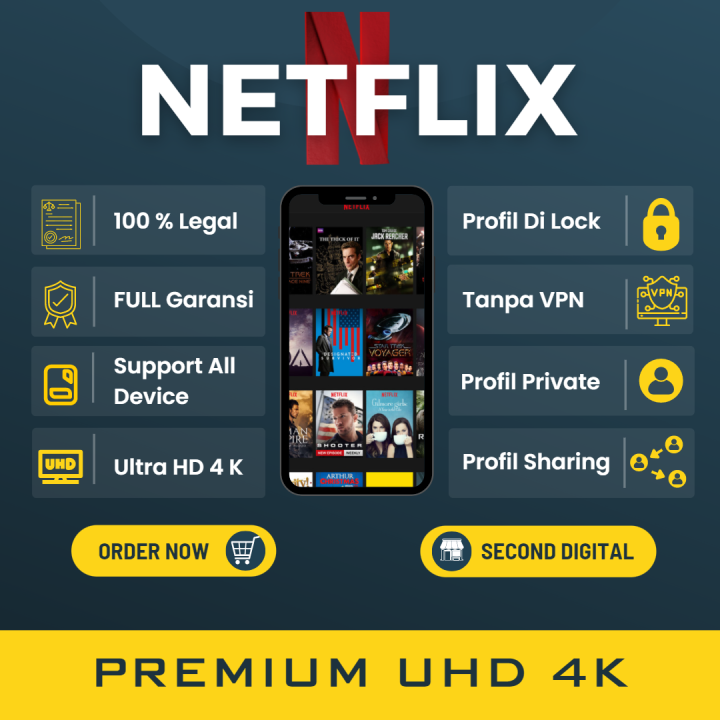 Netflix Premium 1 Bulan Profile Sharing Dan Private Best Seller ...