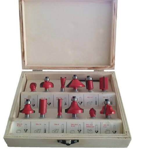 MATA PROFIL KAYU SET ISI 12 PCS / MATA WOOD TRIMER SET / MATA ROUTER ...
