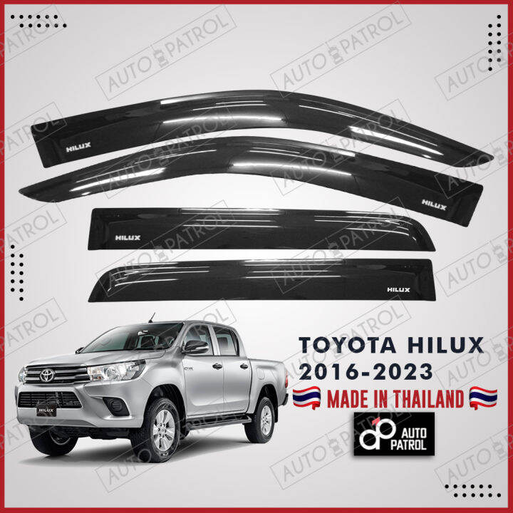 Toyota Hilux 2016-2023 Black Type Rain Guard Window Visor Made In ...