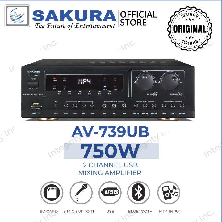 SAKURA AV-739 UB 750 WATTS MIXING AMPLIFIER | Lazada PH