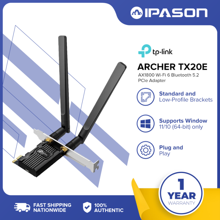 TP-Link Archer TX20E AX1800 Wi-Fi 6 Bluetooth 5.2 PCIe Adapter | Lazada PH
