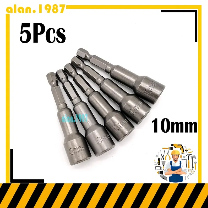 P`s5pcs Magnetic Nut Socket Set (Length）Tek Screw Bits | Lazada PH