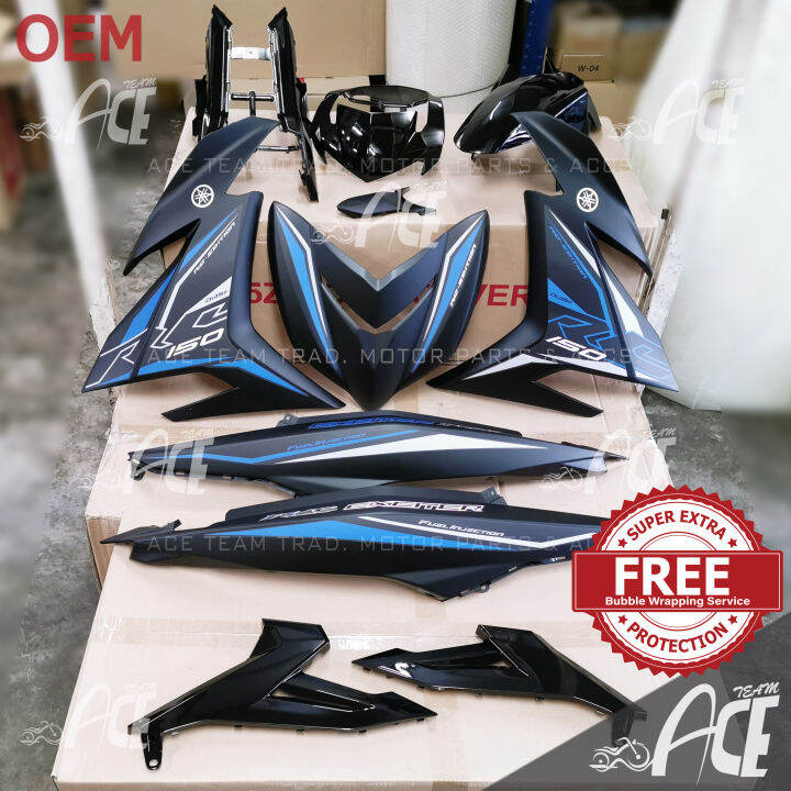 Coverset Y15 V1 V2 Exciter RC150 2019 RC2019 Matt Hitam Yamaha Ysuku Y15V1 Y15V2 Cover Set ...
