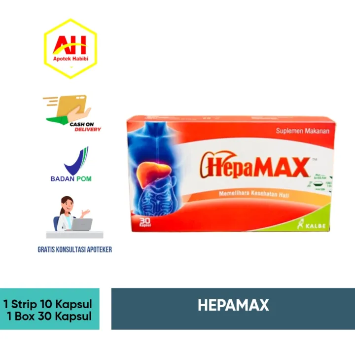 Hepamax Hefamax Hevamax Hepamak 1 box isi 30 Kapsul Obat untuk ...