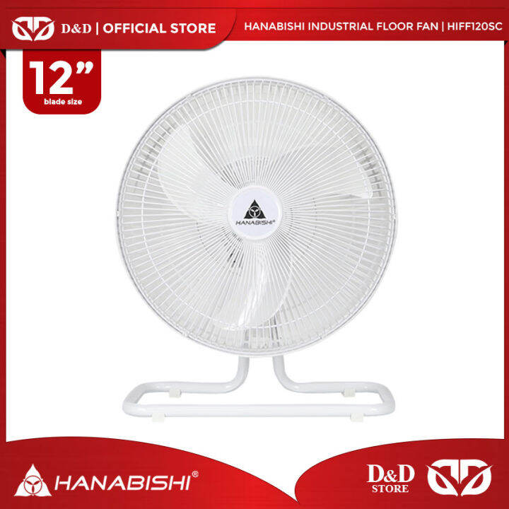 D&D | Hanabishi HIFF-120SC 12" Industrial Floor Fan - White | Lazada PH