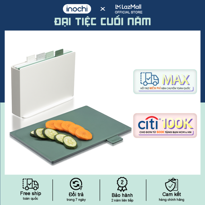 Bộ thớt đa năng Yoko Inochi (kèm hộp) - Combo 4 thớt Inochi kèm hộp ...