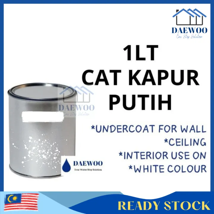 CAT KAPUR PUTIH/ UNDERCOAT FOR WALL/ Emulsion Paint/ Cat Siling ...