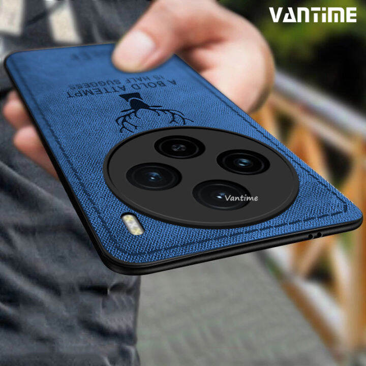 Vantime For Vivo X100 5g Case Fabric Texture Patterned Casing Matte
