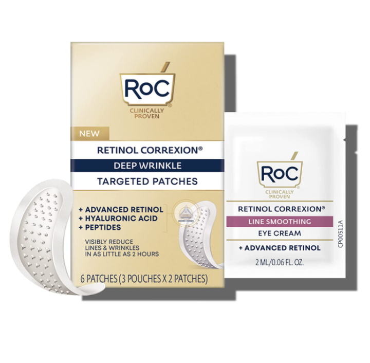RoC Retinol Correxion Deep Wrinkle Non-Invasive Targeted Patches with ...