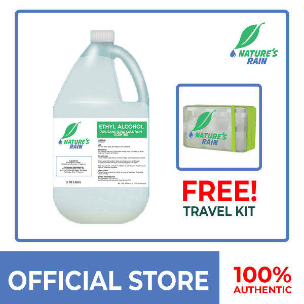 NATURE'S RAIN 70% ETHYL ALCOHOL 1 GALLON DISINFECTANT ANTISEPTIC SCENTED | Lazada PH