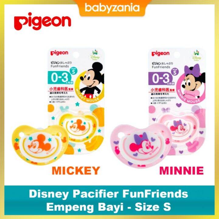Pigeon Disney Pacifier FunFriends Empeng Bayi Mickey / Minnie - Size S | Lazada Indonesia