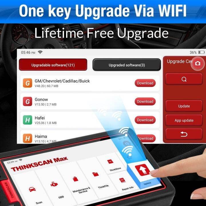 THINKCAR Thinktool Thinkscan Max 2 Full System Lifetime Free AF DPF ...