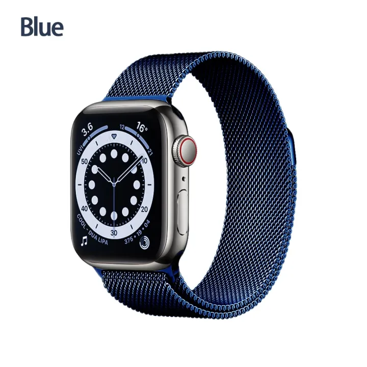Metal Milanese loop Strap For Apple watch band 7 45mm 44mm 40mm i Watch ...