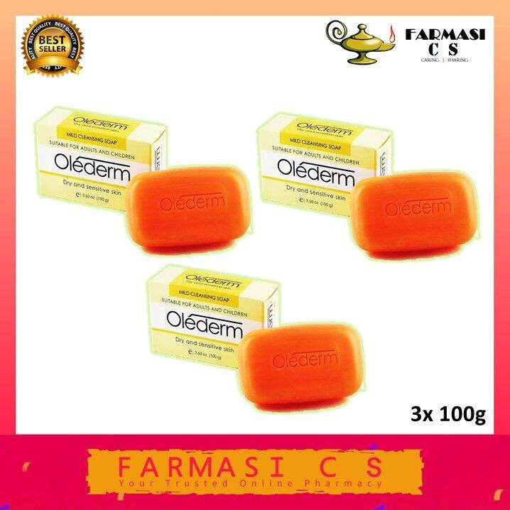 Agnesia Olederm Mild Cleansing Soap 100g x 3 (TRIPLE PACK) EXP: 01/2028 [Dry and sensitive skin ...