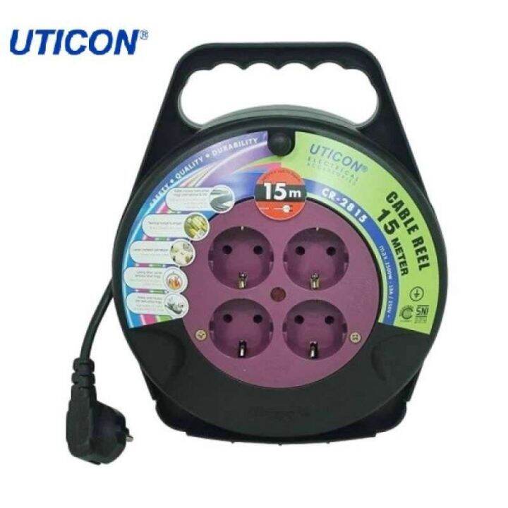 Kabel Roll 15 Meter Uticon 15m Rol Gulung 15 m Cable Reel 15Meter ...