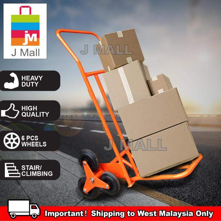 HAND TRUCK EASY CARRY TROLLEY/ KERETA TOLAK STAIR-CLIMBING 6 WHEELS ...
