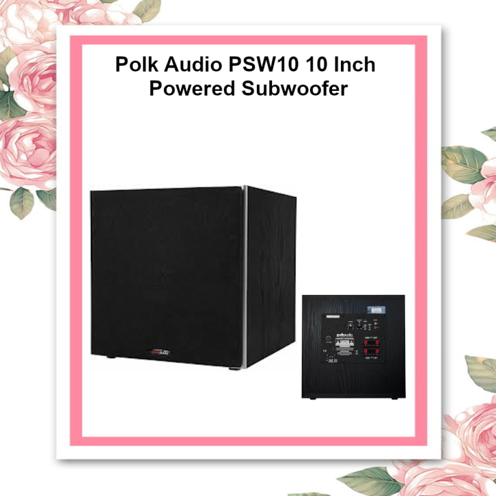Polk Audio PSW10 10" Powered Subwoofer 10-inch, 100W Powered Subwoofer ...
