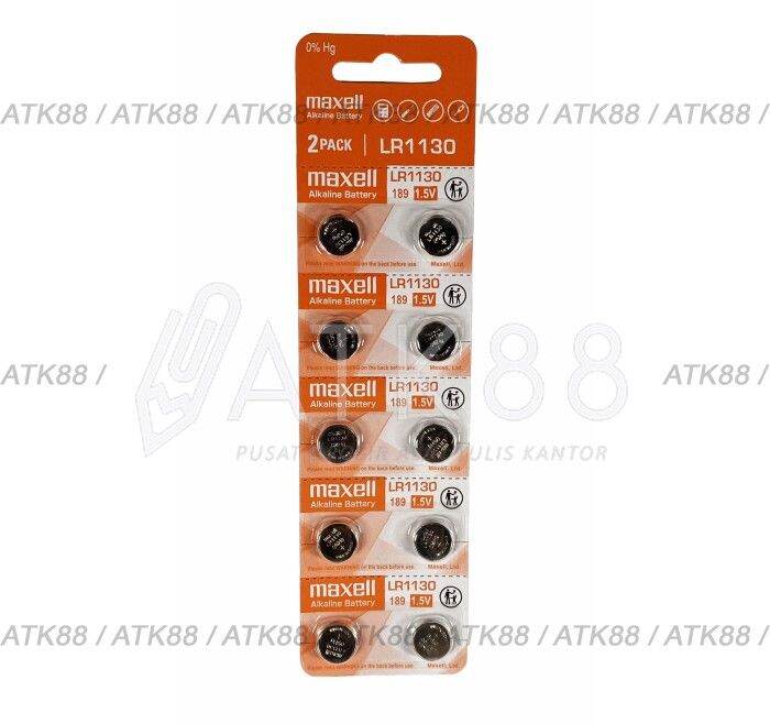 Baterai Original Maxell LR1130 Battery Calculator Jam Watch Kalkulator ...