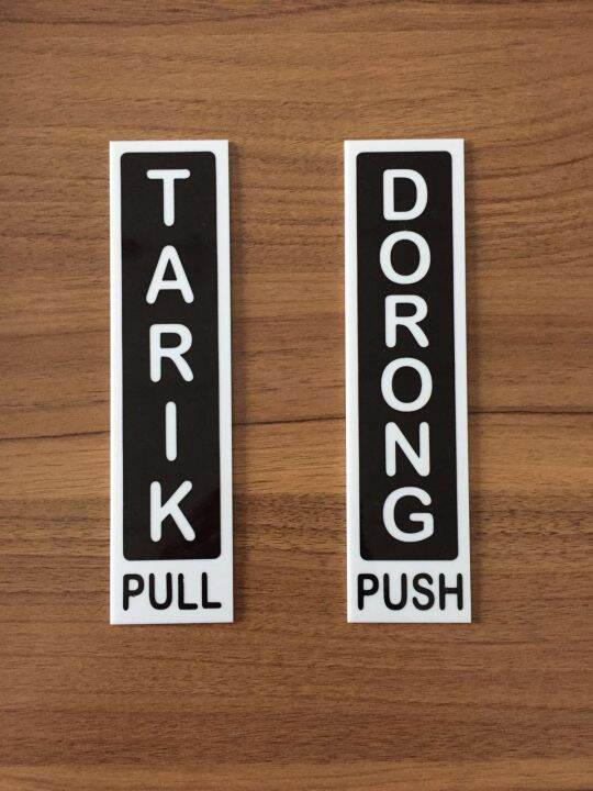 Sign Tarik Dorong Hitam | Lazada Indonesia